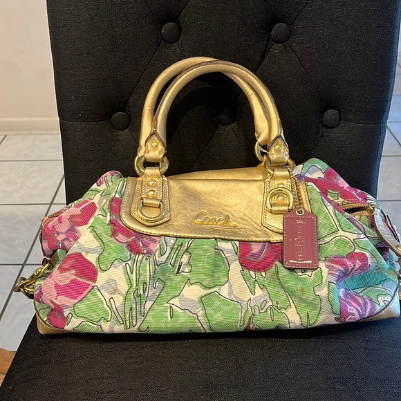 Coach | Bags | Coach Floral Print Handbag | Poshmark